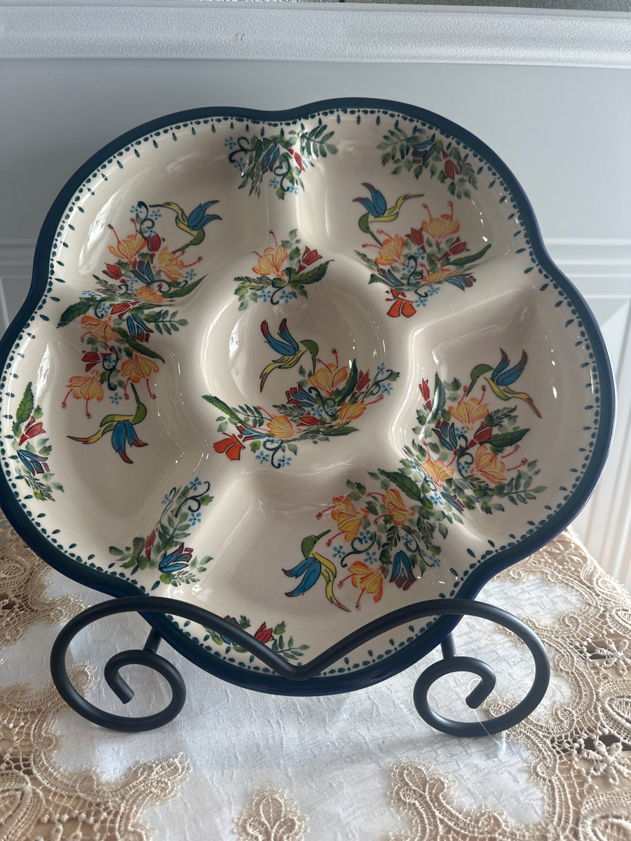 Divided party platter – Dee's Polish Pottery Room